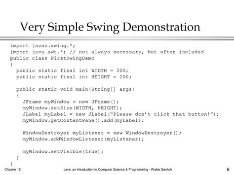 Window Interfaces Using Swing Objects Chapter Ppt Download