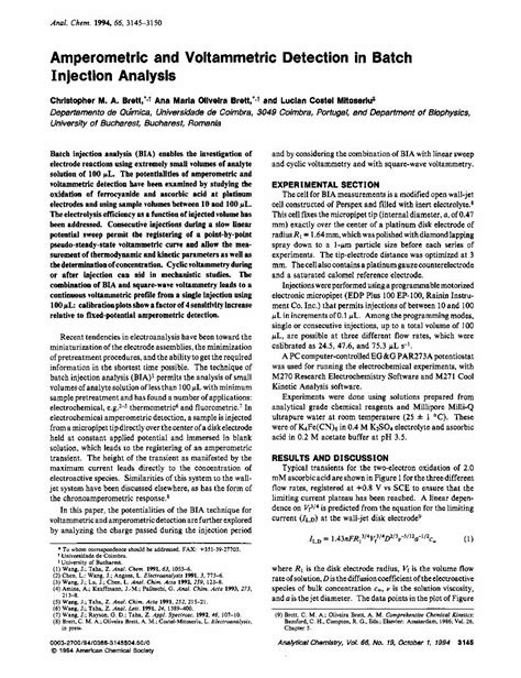Pdf Amperometric And Voltammetric Detection In Batch Injection Analysis Dokumen Tips