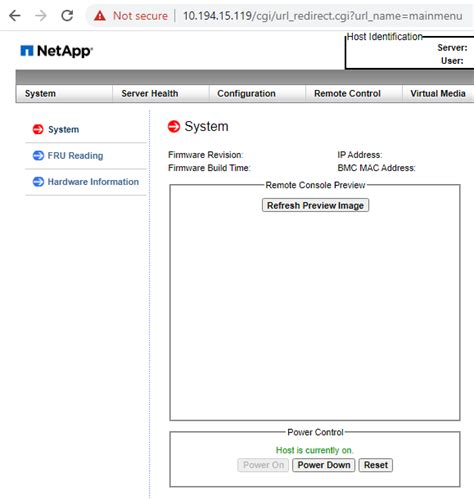 Unable To Power On Compute Nodes And View Bmc Gui Java Console After Rtfi Netapp Knowledge Base