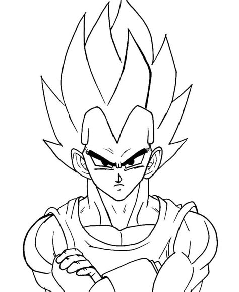 Vegeta Coloring Pages Coloringlib