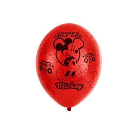Globos Mickey Mouse 4 Sided Latex Balloons 11275cm 6 Ud
