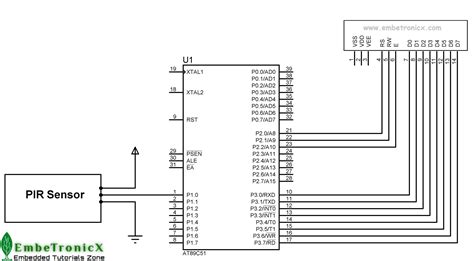 PIR Sensor Interfacing With 8051 Motion Sensor EmbeTronicX