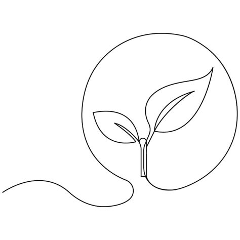 Premium Vector Ecology Single Line Art Continuous One Line Drawing Of Isolated Outline Vector Art