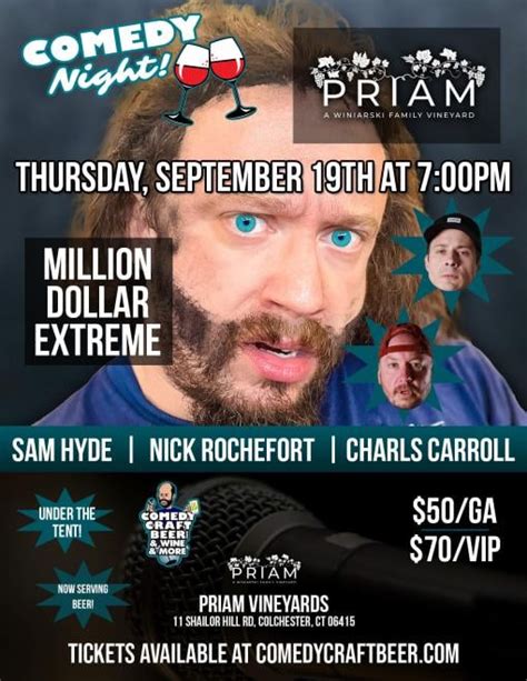Sam Hyde At Priam Vineyards Comedy Craft Beer Ct