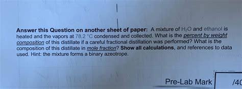 Azeotropic Mixture Calculations Rchemhelp