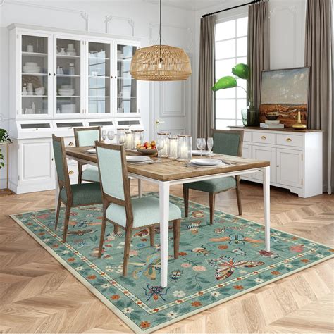 Vionnet Modern Parisian Insect Light Green Area Rug Lahome