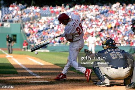 Philadelphia Phillies Chase Utley In Action At Bat Vs San Diego