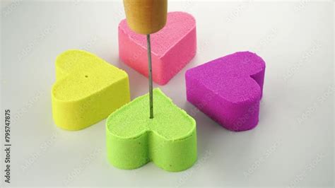 Very Satisfying And Relaxing Kinetic Sand Asmr Cutting Anti Stress