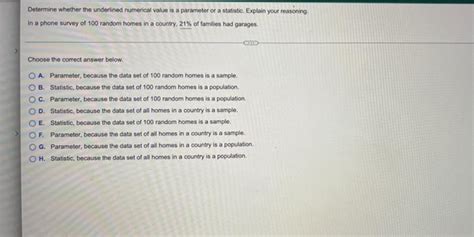 Solved Determine Whether The Underlined Numerical Value Is A Chegg