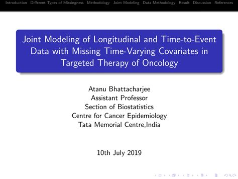 PDF Joint Modeling Of Longitudinal And Time To Event Data With Missing Time Varying Covariates