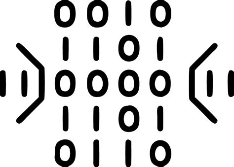 Glowing Abstract Binary Code Streaming Down A Digital Background Vector Art At Vecteezy