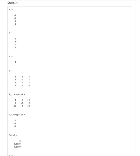 Solved Applied Linear Algebra Matlab I Can Not Figure Out The Best Fit 1 Answer