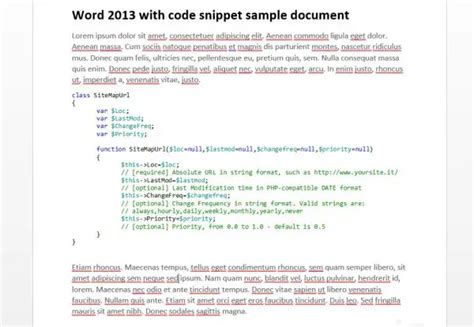 Code Snippets In Microsoft Word With Syntax Highlighting