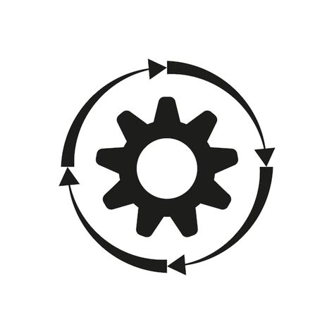 Premium Vector Cogwheel Gear Setting Symbol Linear Infographic Vector Illustration
