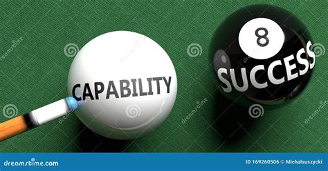 Capability Brings Success Pictured As Word Capability On A Pool Ball