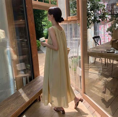 리조트 여름 민소매 맥시 휴양지 원피스