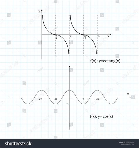 Quadratic Function Coordinate System Line Graph Stock Vector Royalty