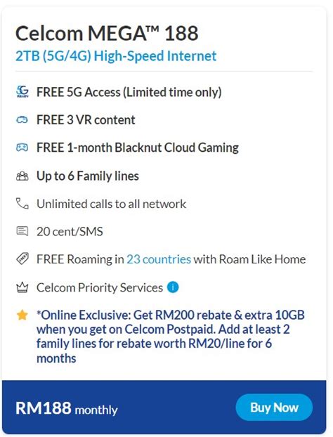 Celcom推出高达2tb上网数据的配套