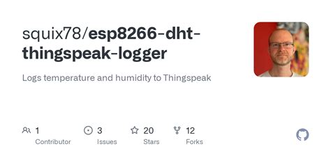 Github Squix78esp8266 Dht Thingspeak Logger Logs Temperature And Humidity To Thingspeak