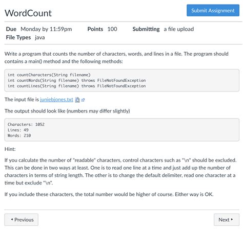 solved word count submit assignment submitting a file upload