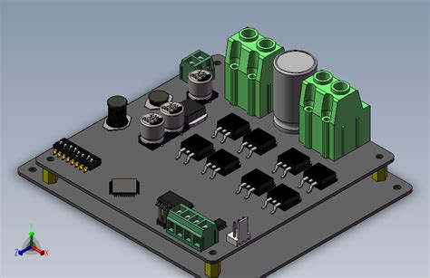 K5512 电机驱动器solidworks 2010模型图纸下载 懒石网