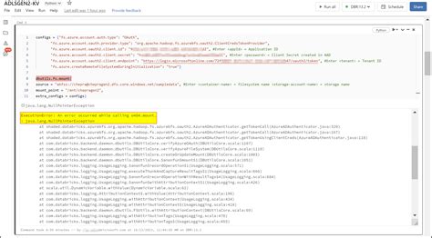 java lang nullpointerexception in azure databricks microsoft qanda