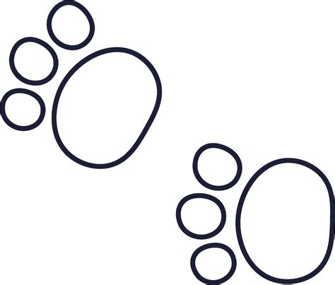 Premium Vector Animal Footprint Outline