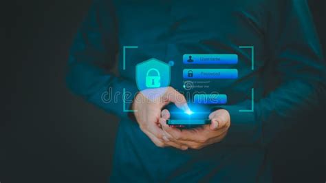 Man Type Username And Password For A Smartphone Cyber Security Concept Man Type Username And Password For A Smartphone Cyber Security Concept