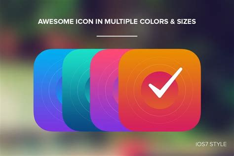 Ios 7 Style Icon Template For Iphone App