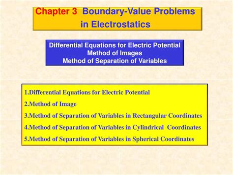 Ppt Chapter 3 Boundary Value Problems In Electrostatics Powerpoint Presentation Id5700441