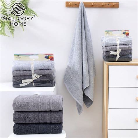 Рушник банний махровий Mallory Home 140x70 сірий мікс Туреччина 1 шт Магазин шкарпеток