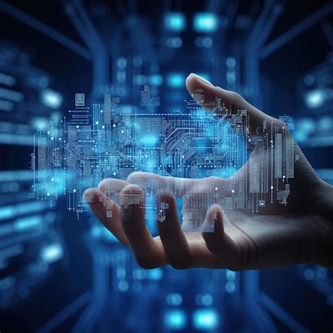 Premium Photo Hand Holding Seamless Integration Data System And Technology
