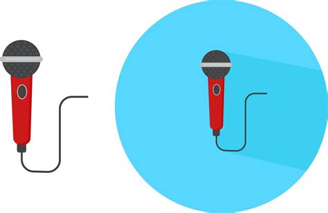 Red Microphone Illustration Vector On White Background 13476430