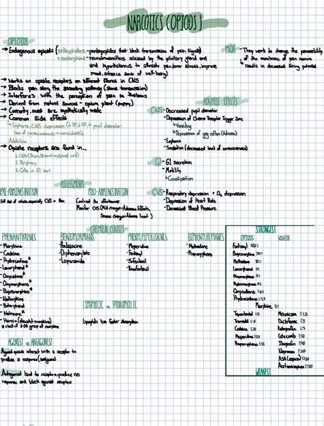 Opioids Lecture Notes About Narcotics And Its Adverse Effects
