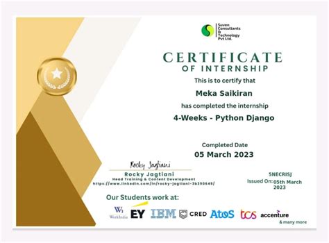 Saikiran Mekavaru On Linkedin Python Suven Internship Python Suven