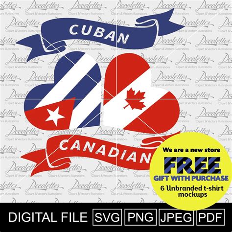 Canada Svg Canada Cuba Flag Cuba Flag Svg Canada Day Svg Etsy