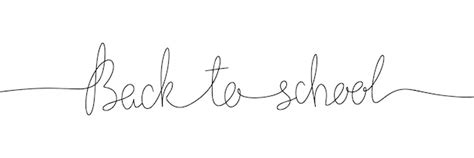 Premium Vector Back To School One Line Continuous Word Phrase Quote