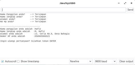Cara Membaca Data Dari Serial Monitor Menggunakan Pertanyaan Arduino Kode