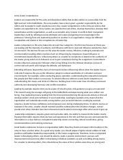 Army Leader Competencies Docx Army Leader Competencies Leaders Are Responsible For The Unity