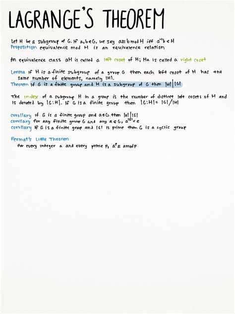 Studying With Jessie LaGranges Theorem
