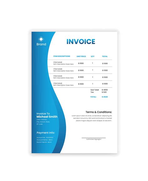 Unique Minimal Invoice Design On Behance