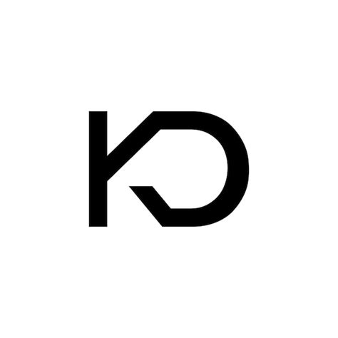 Premium Vector Kd Or Dk Initial Minimal Lettering Logo Design