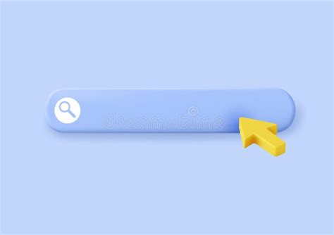 3d Search Bar Template For Website Stock Vector Illustration Of