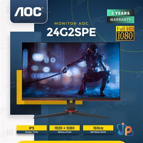 Jual Monitor Aoc Led Ips 24g2spe Full Hd 24 Inch Shopee Indonesia