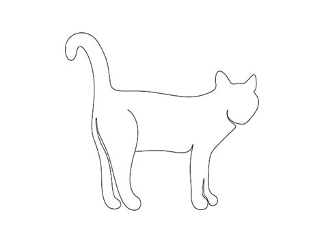 Premium Vector Continuous Single Line Drawing Of Cute Cat Vector Illustration Pro Vector