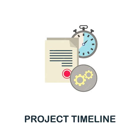 Premium Vector Project Timeline Flat Icon Simple Sign From Crowdfunding Collection Creative