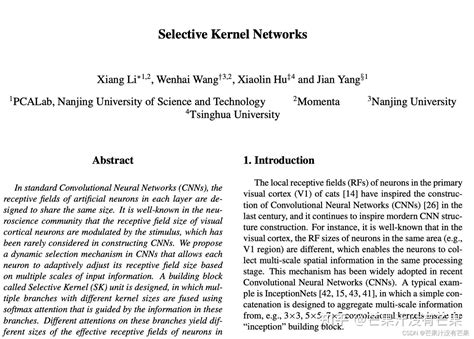 芒果YOLOv8改进注意力机制SKNet Attention选择性内核网络结构不同关注会产生融合层神经元有效感受野 知乎