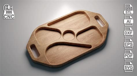 Serving Tray 3d Stl And Vector Files Stl Dxf Svg Eps Ai Pdf That Can Be Used With
