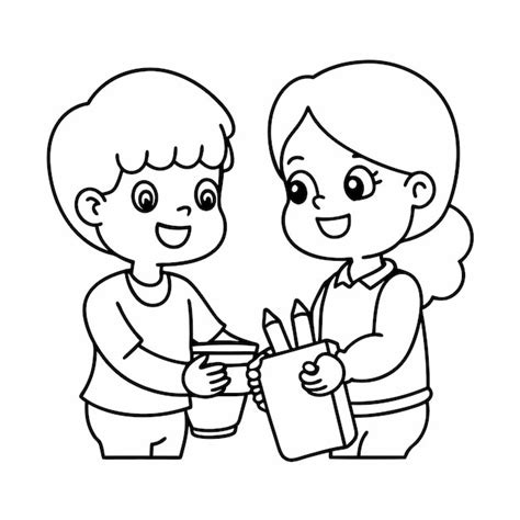 보살 의 행위 색채 페이지 프리미엄 벡터