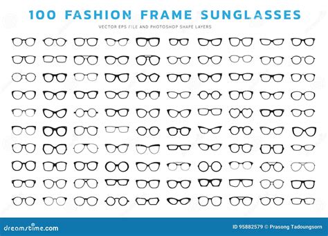 Glasses Frames Vector Stock Vector Illustration Of Black 95882579